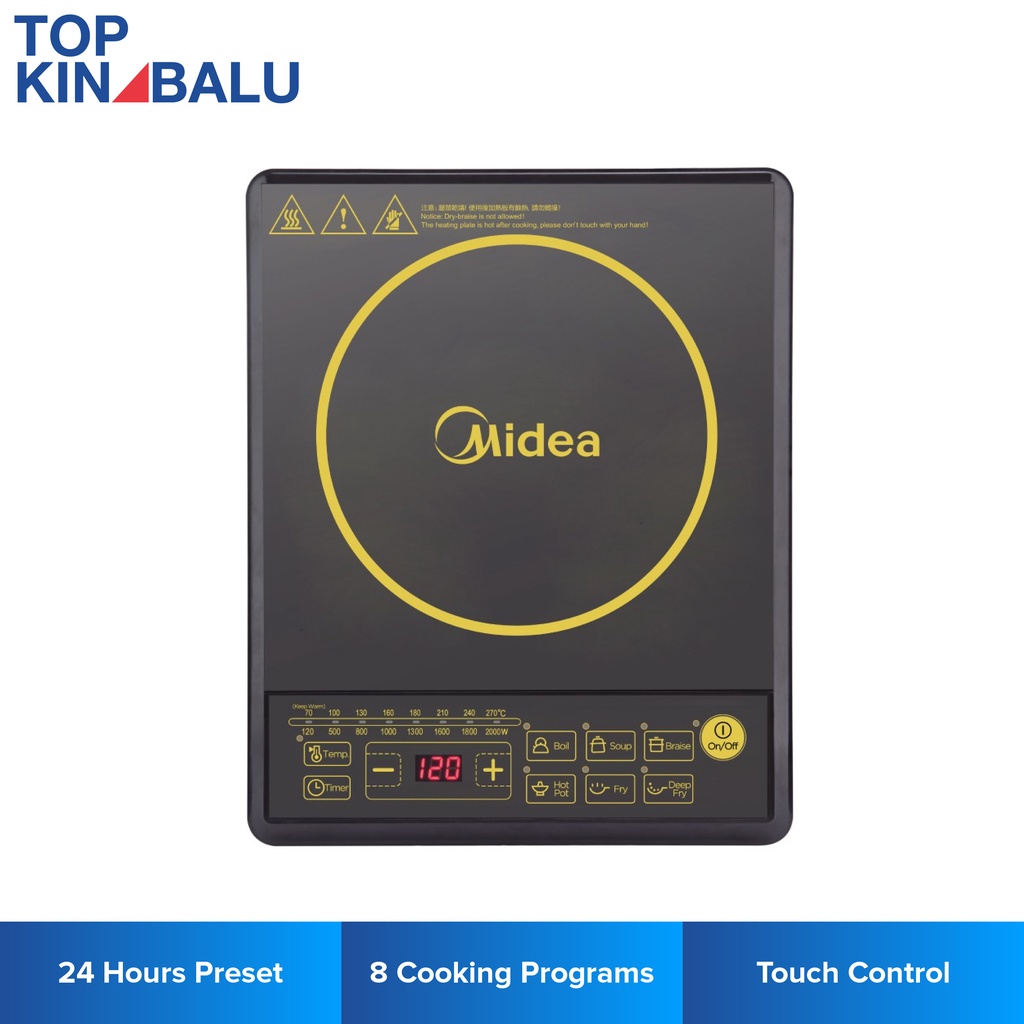 MIDEA 2000W C20-RT2002 INDUCTION COOKER | Shopee Malaysia