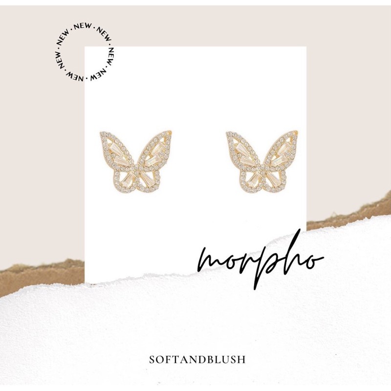 Morpho korean earring | Shopee Malaysia