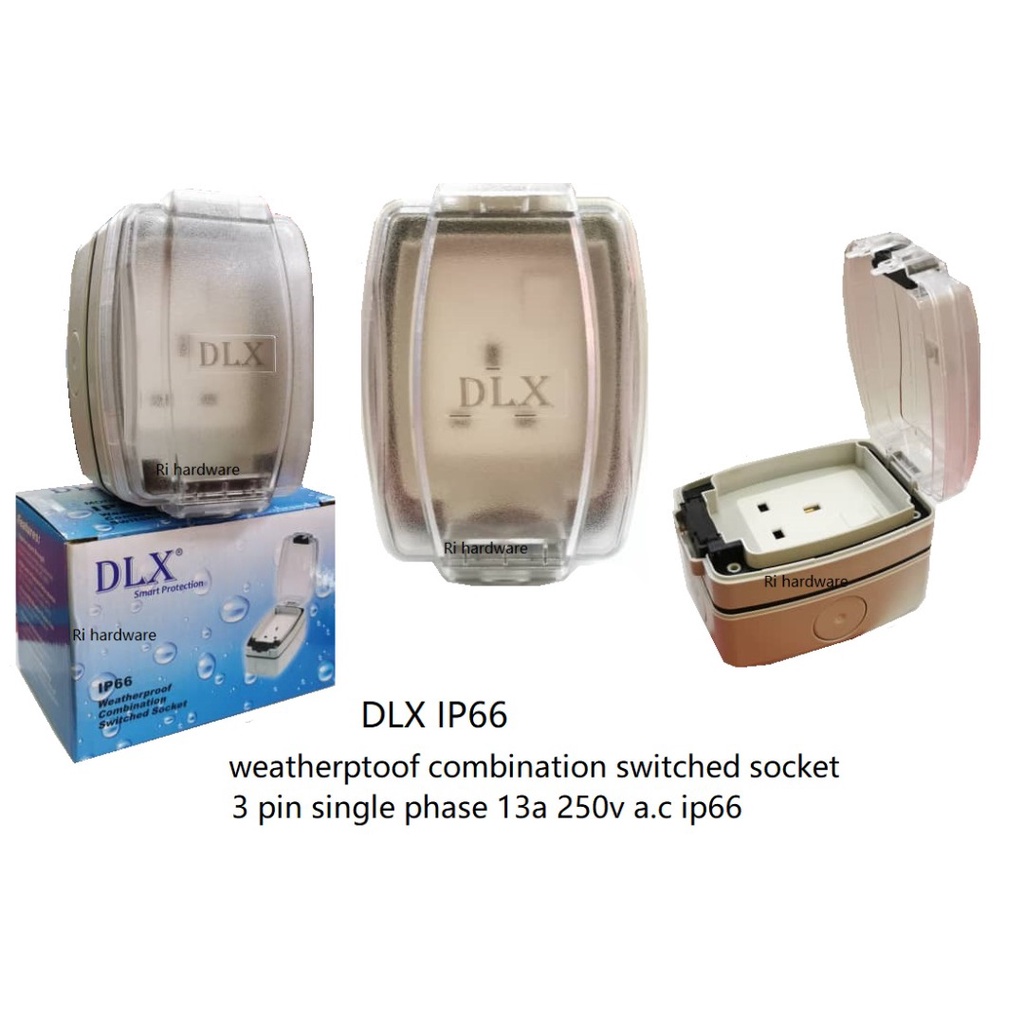 [100% ORIGINAL] DLX WEATHERPROOF SWITCH SOCKET 13A - IP66 (MADE IN ...