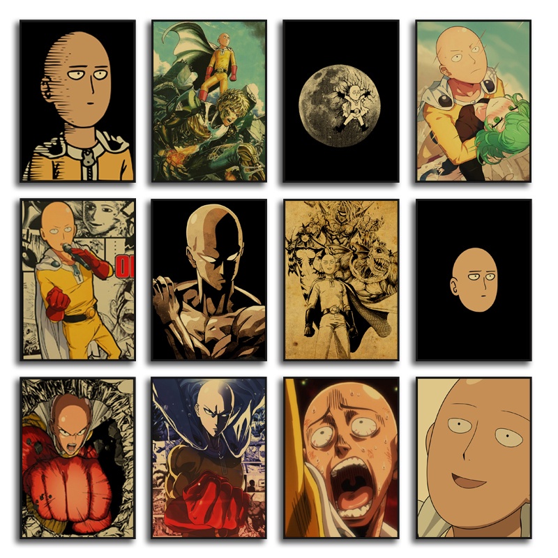 One Punch Man Anime Poster Vintage Posters Home Room Art wall posters ...
