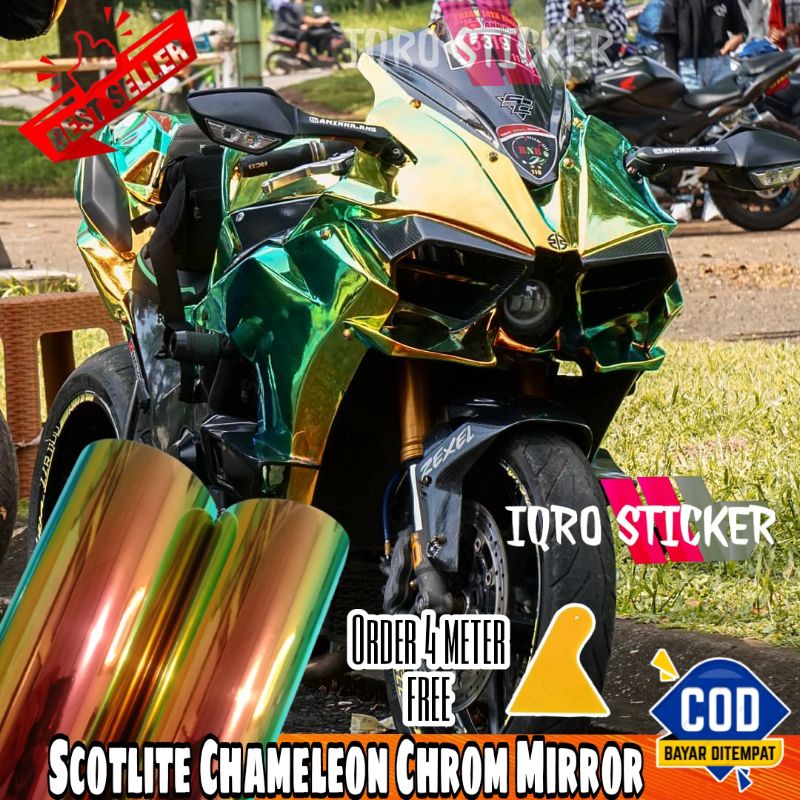 Sticker te chameleon chameleon chameleon chrome mirror Motorcycle ...