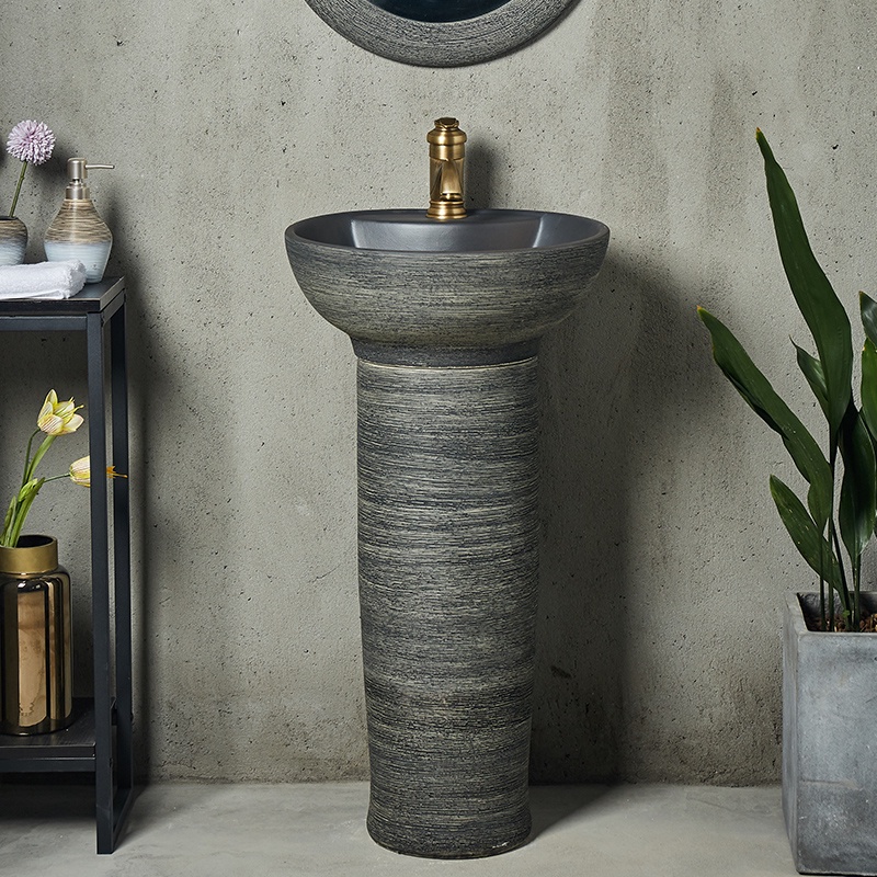 Ceramic Wash Basin Integrated Column Wash Basin Pedestal Basin Floor ...