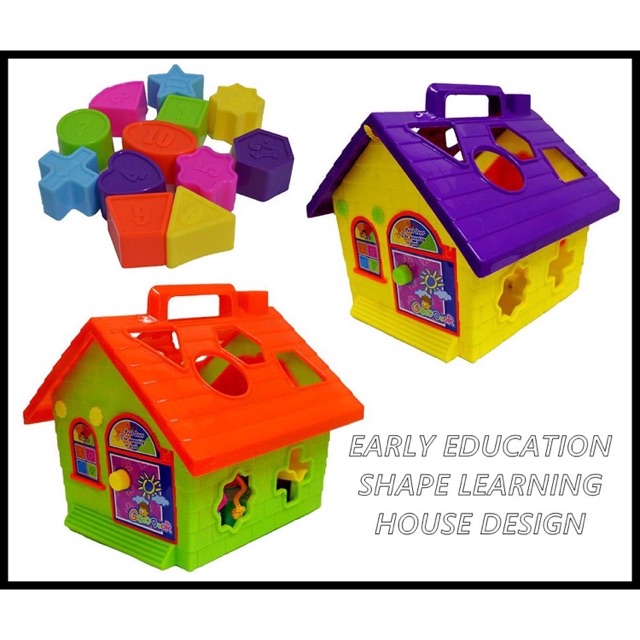 🔥READYSTOCK🔥 EARLY EDUCATION SHAPE LEARNING HOUSE DESIGN | Shopee Malaysia