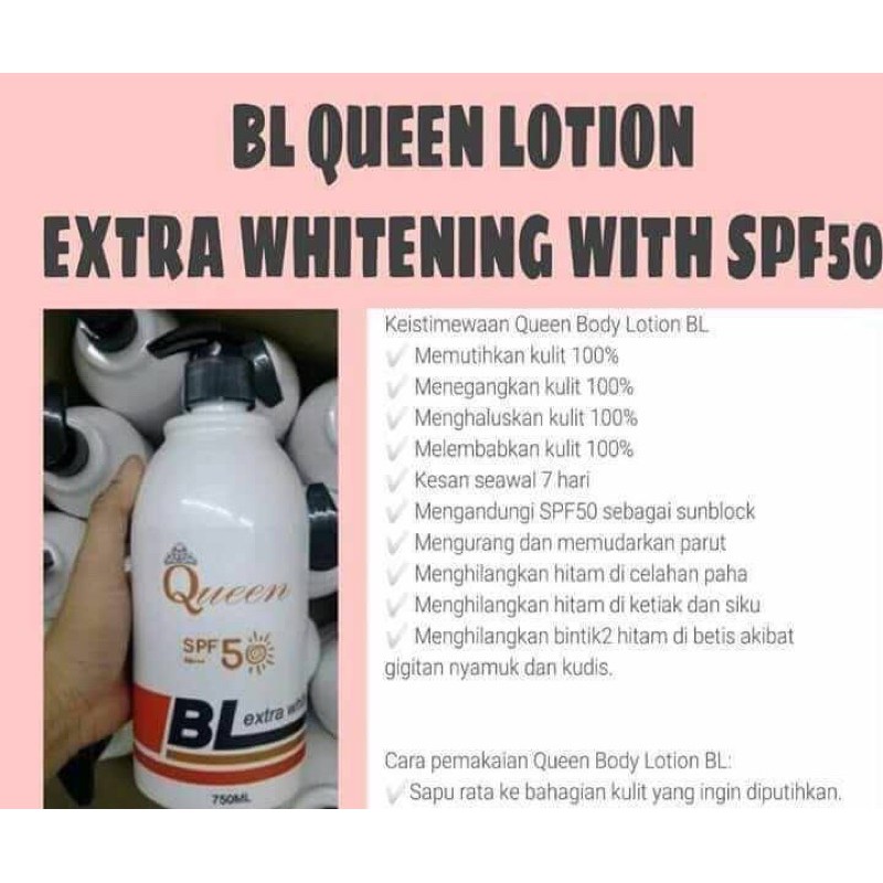 BL QUEEN LOTION original | Shopee Malaysia