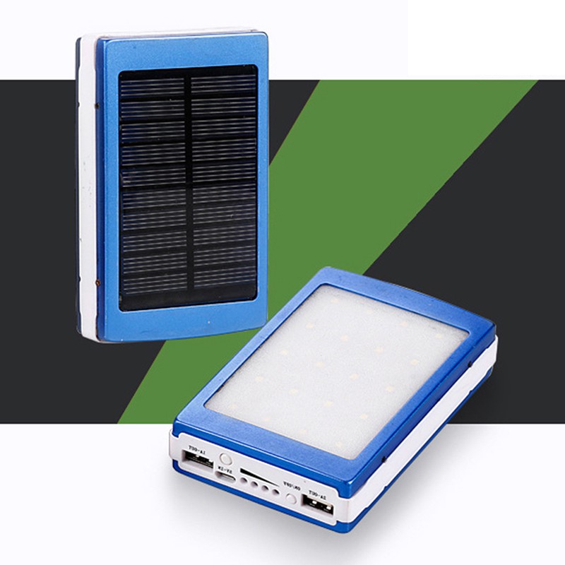 1MY Dual USB Portable Solar Battery Charger Solar Power Bank Case ...