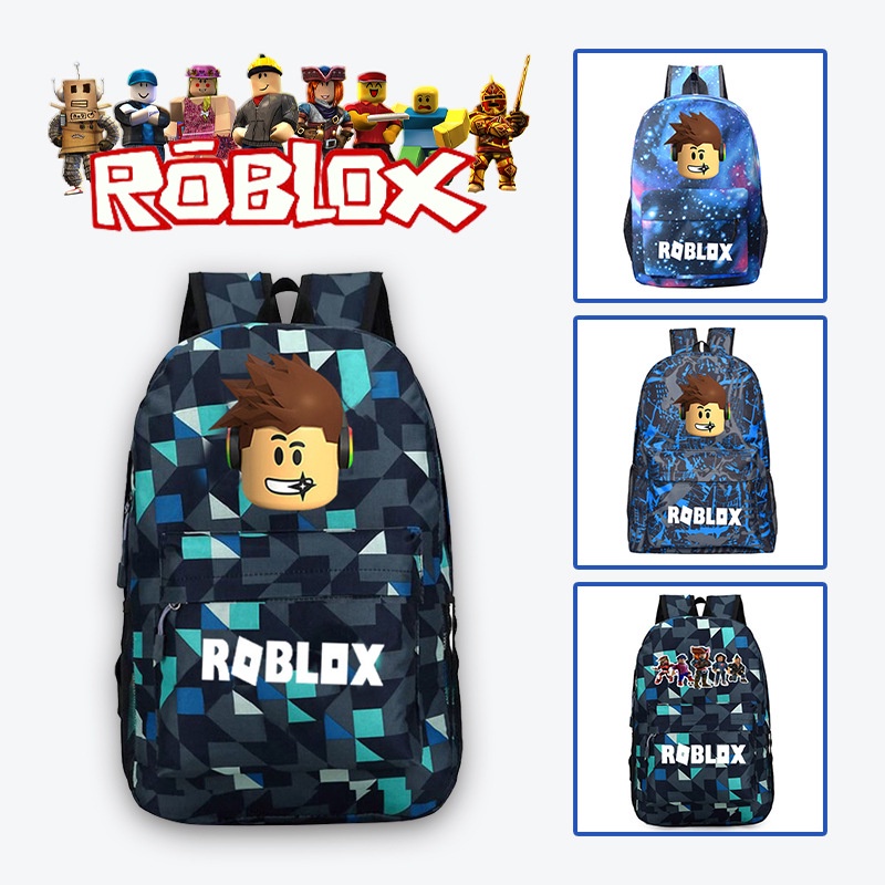 Roblox Bag Sekolah Kid's School Bag Travel Backpack for Lelaki Wanita ...