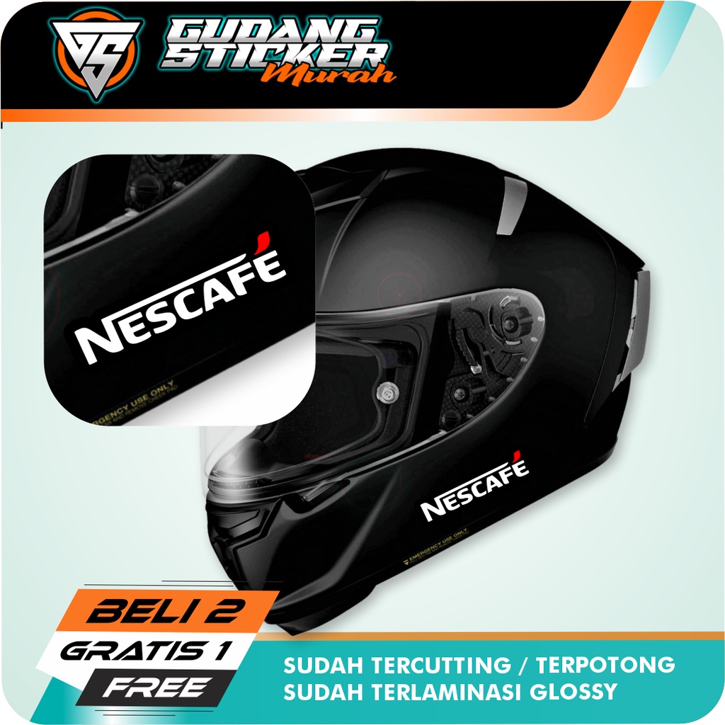 Nescafe Embossed Helmet STICKER | Shopee Malaysia