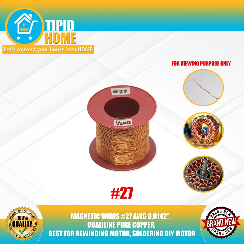 MAGNETIC WIRES 27 AWG 0.0142", QUALILINE PURE COPPER, BEST FOR ...