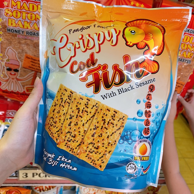 PANGKOR PRODUCT🔥 CRISPY COD FISH WITH BLACK SESAME 😍😘SPICY🌶️🎊SNACKS ...