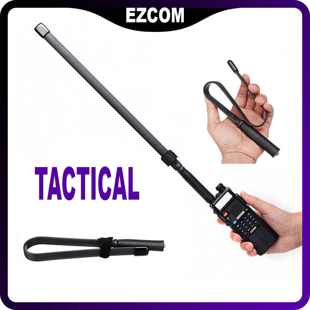 EZCOM Tactical Antenna SMA-Female Dual Band VHF UHF 144/430Mhz for ...