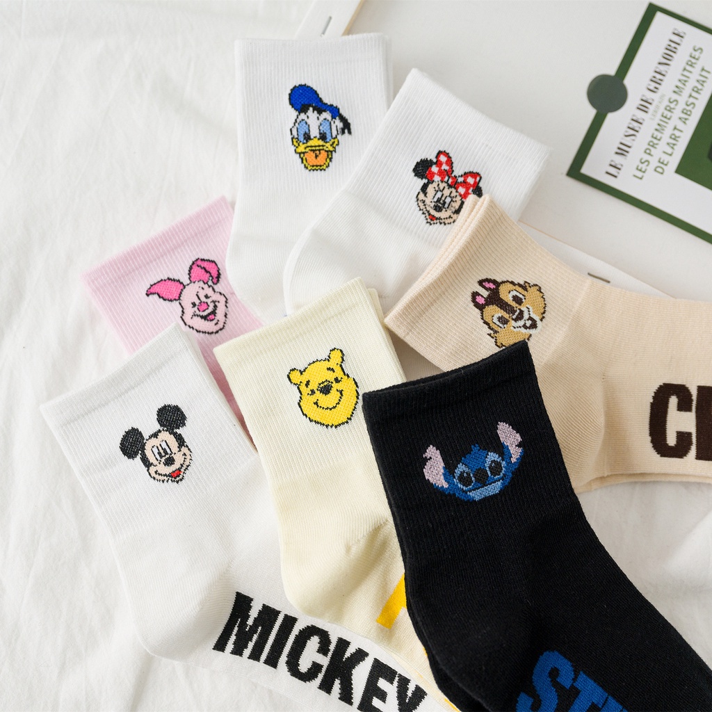 Cartoon Mickey Mouse Donald Duck Women's Socks | Shopee Malaysia