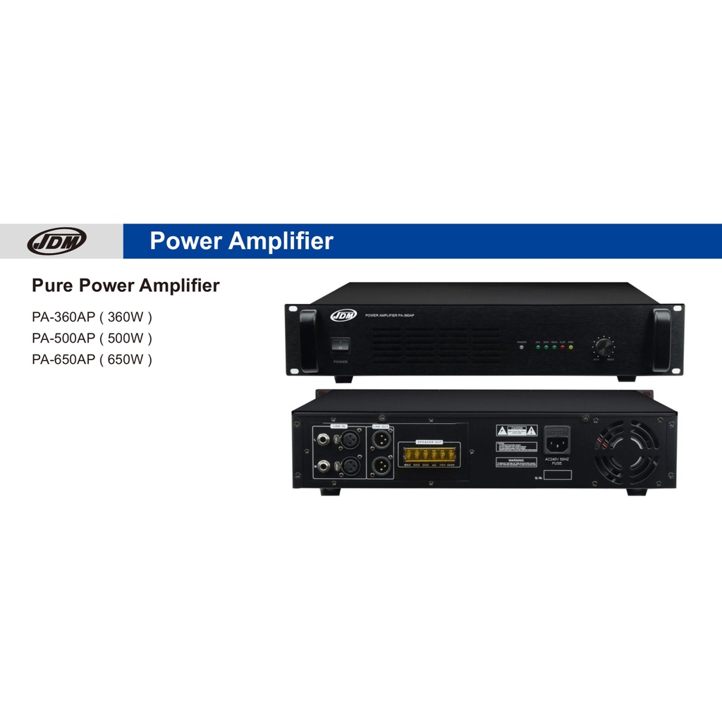 JDM PA-360AP (360WATT)/ PA-500AP (500WATT) /PA-650AP (650WATT) PA PURE ...