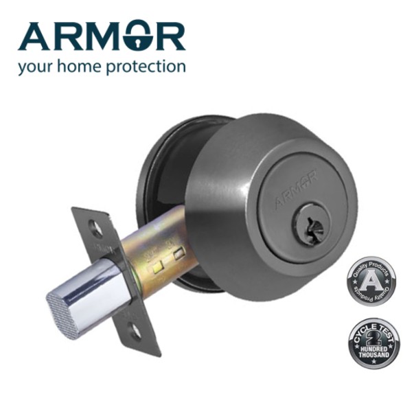 ARMOR Thumbturn & Key Deadbolt Lock - Matt Grey (Ready Stock) | Shopee ...