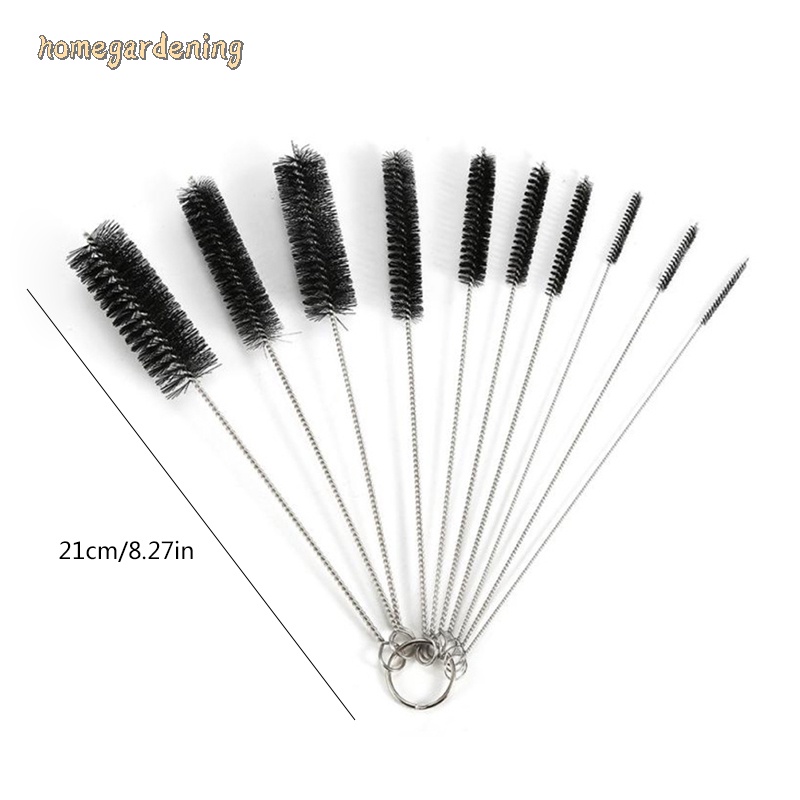 10Pcs/set Nylon Cleaning Brush Set Test Tube Bottle Straw Washing ...