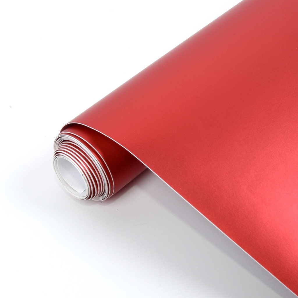 Satin Matte Chrome Metallic Red Vinyl Film Wrap Car Sticker Bubble Free ...