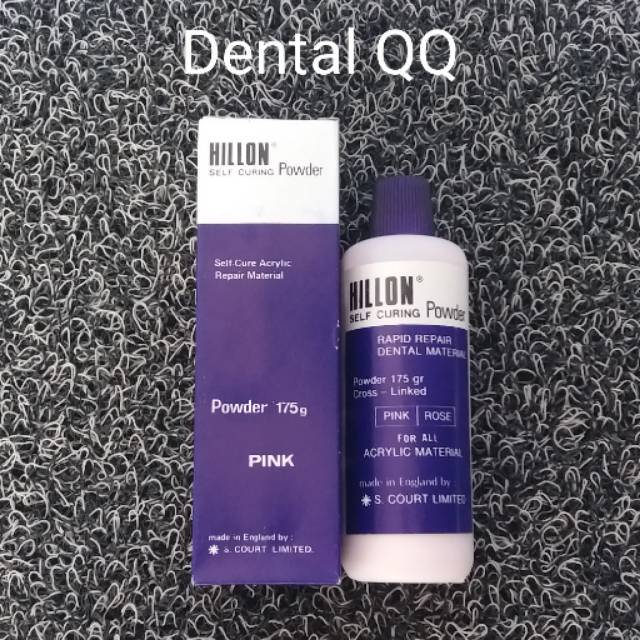 Hillon Powder self Curing 175gr Veined pink Powder acrylic fiber ...