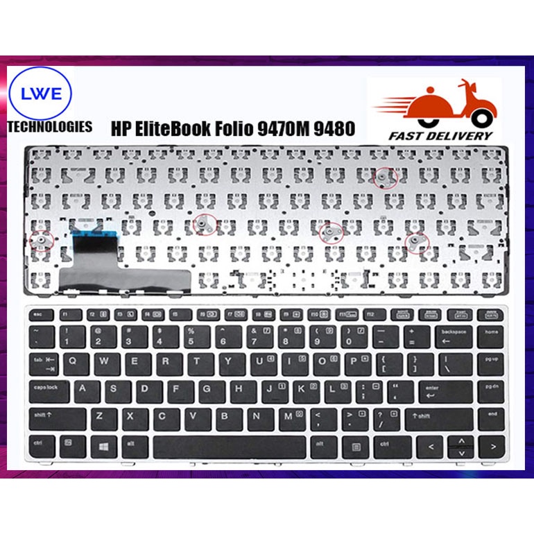 HP EliteBook Folio 9470M 9470 9480 9480M LAPTOP KEYBOARD | Shopee Malaysia
