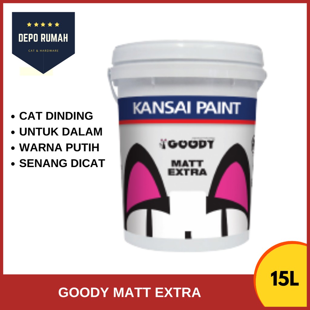 15L Kansai Goody Matt Extra White (Cat Putih Dinding) | Shopee Malaysia