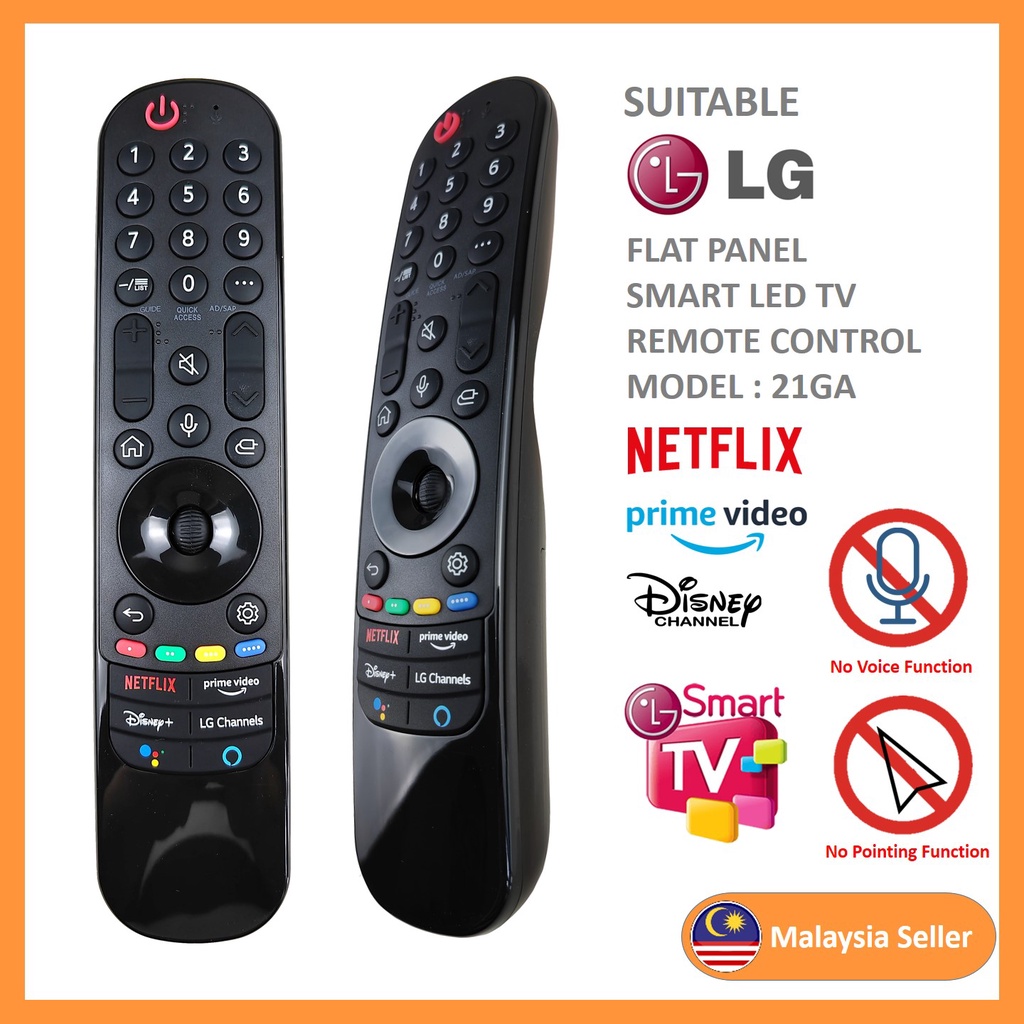 Suitable For LG 21GA Netflix Prime Video Smart LED TV Remote Control No ...