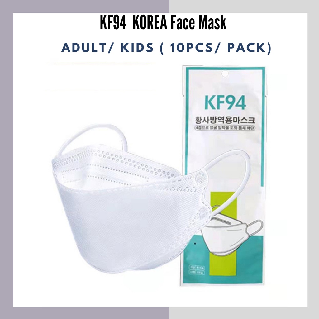 [ Ready Stock ] KF94 4Ply 3D Fish Face Mask Korea Non-Woven Disposable ...
