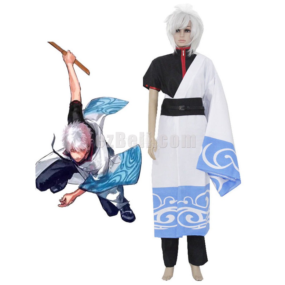 Anime Gintama Silver Soul Sakata Gintoki Japanese Cosplay Costume ...