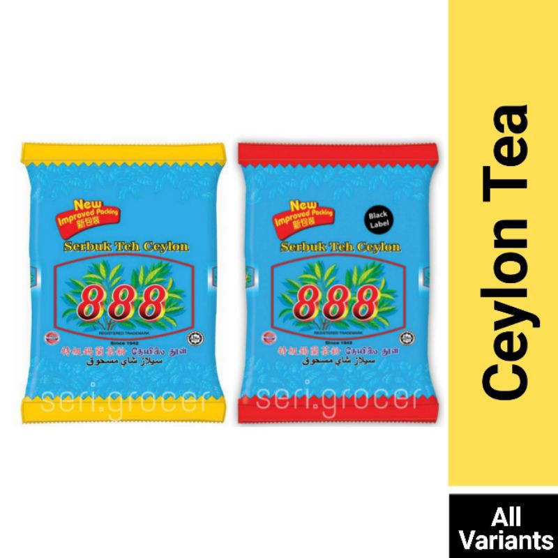 CEYLON TEA/ TEH CEYLON/ 888 BLACK TEA (Black & Yellow Label) 500g /1kg ...