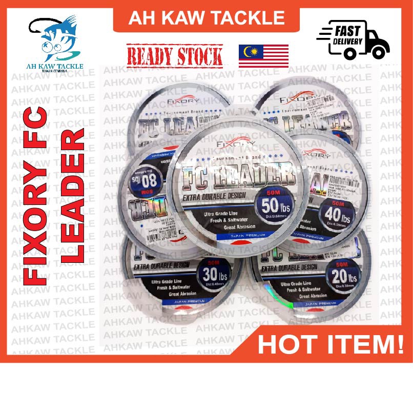 FIXORY FC Leader Tournamet Grade Braided Line 100% Fluorocarbon Tali ...