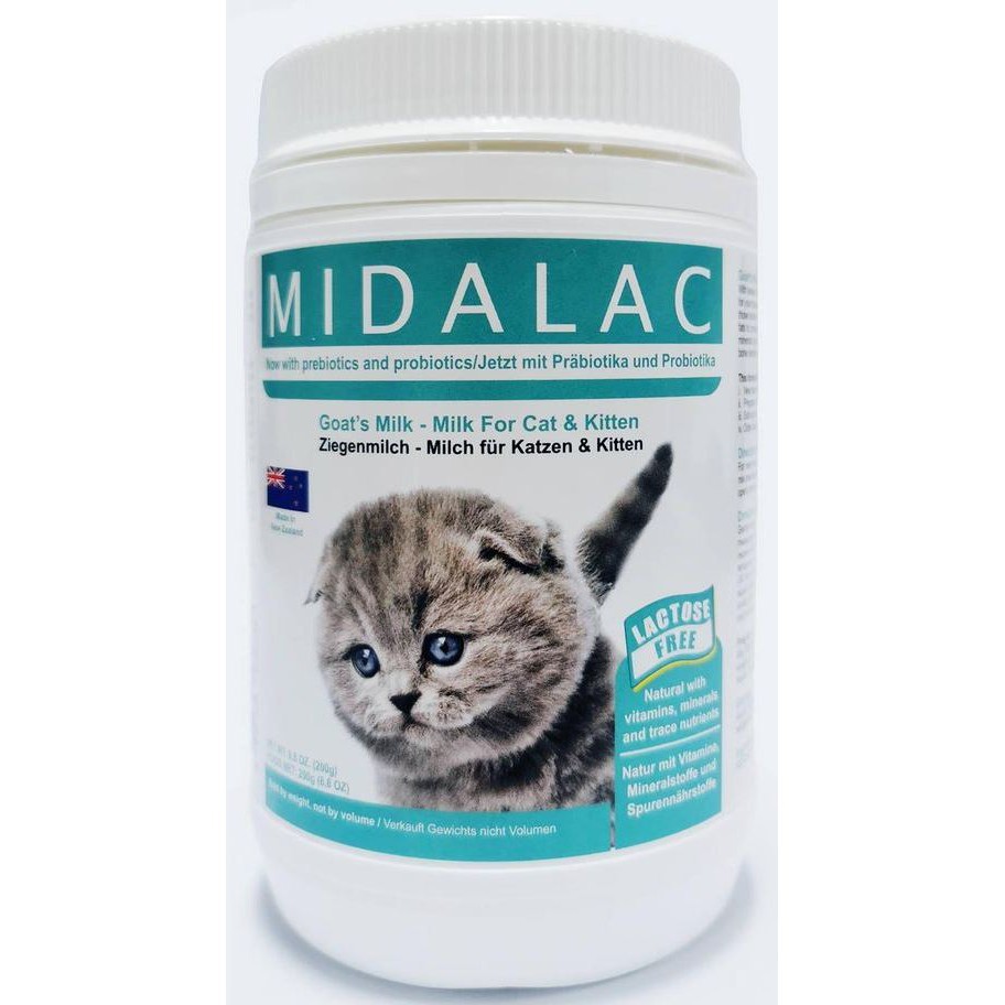 Pets Milk.Cat Milk- MIDALAC- Goat Milk NEW ZEALAND For Cat & Kitten ...