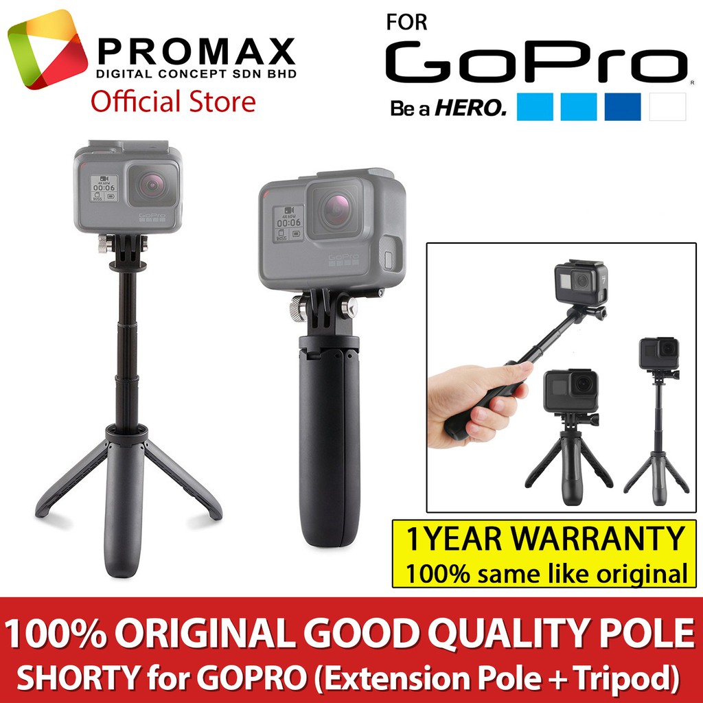Gopro Shorty Extension Pole, Selfie Stick and Mini Tripod for gopro and ...