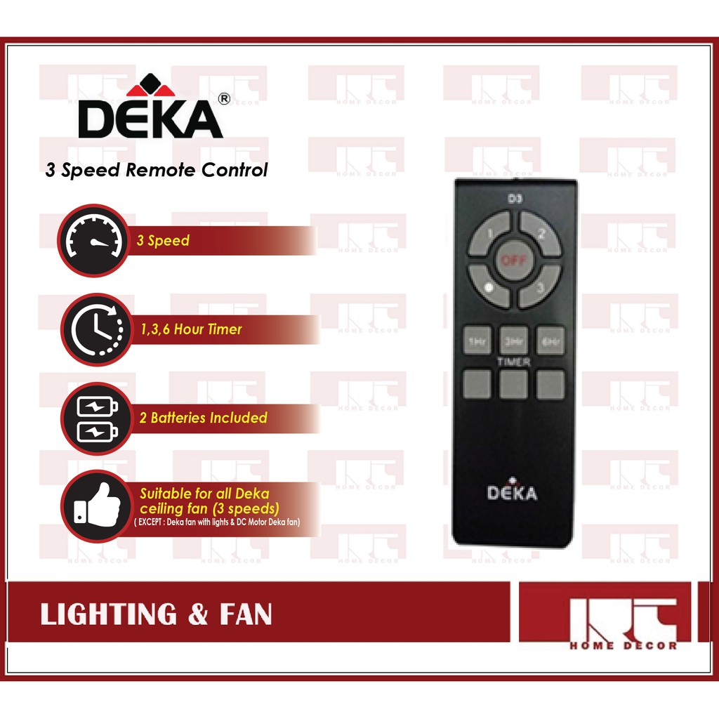DEKA REMOTE CONTROL 3 SPEEDS R3 / 4 SPEEDS R4 / 4 SPEEDS+REVERSE DN / 5 ...