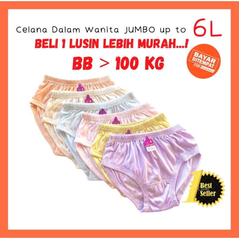 KATUN 1 Dozen CD Women's Panties Jumbo Big Size Stretchy Cotton Undies ...