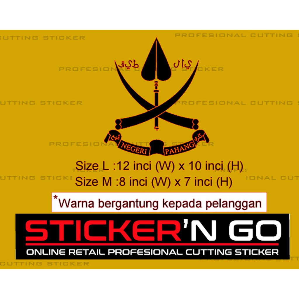 STICKER CUSTOM NEGERI PAHANG | Shopee Malaysia