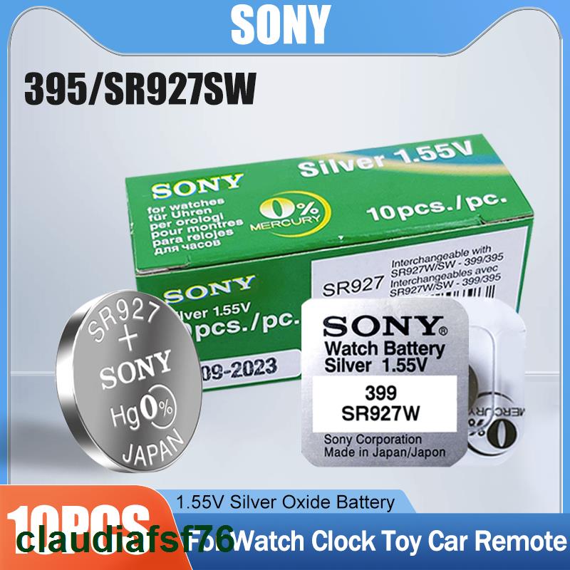 10PCS SONY 395 399 AG7 SR927SW SR927W SR927 LR927 LR927W 1.55V Silver ...