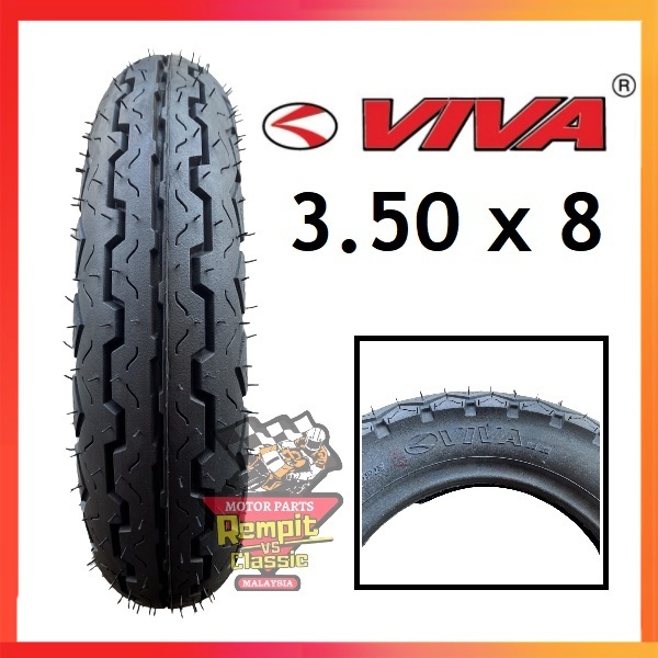 REMPIT VESPA 350 8 VIVA Tayar Tube Type Bunga TT100 350-8 Tire Tiub ...