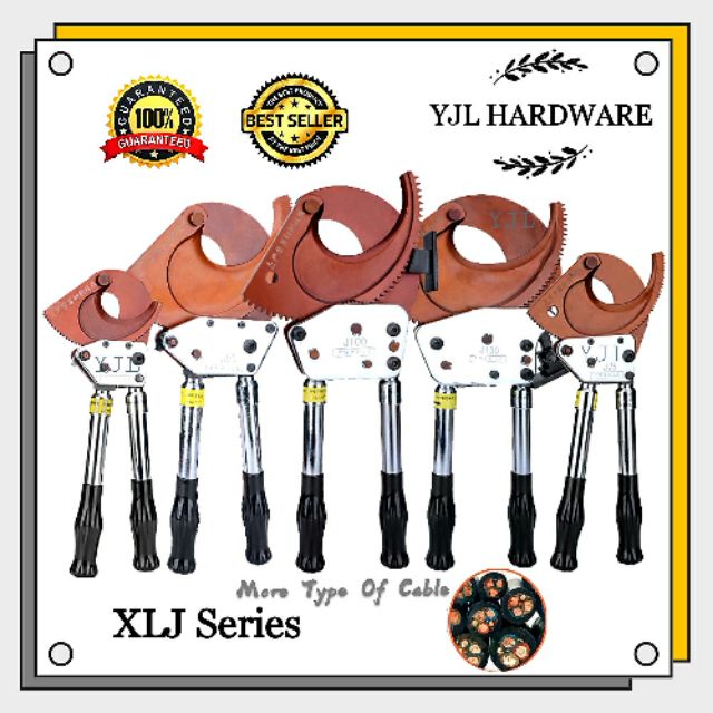 YJL -Professional XLJ Series Ratchet Cable Cutter Steel Strand shear ...