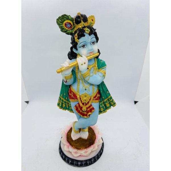 Baby Krishna With Lotus Flute Statue Shopee Malaysia