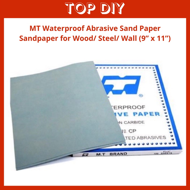MT Waterproof Abrasive Sand Paper Sandpaper for Wood Steel Wall High ...