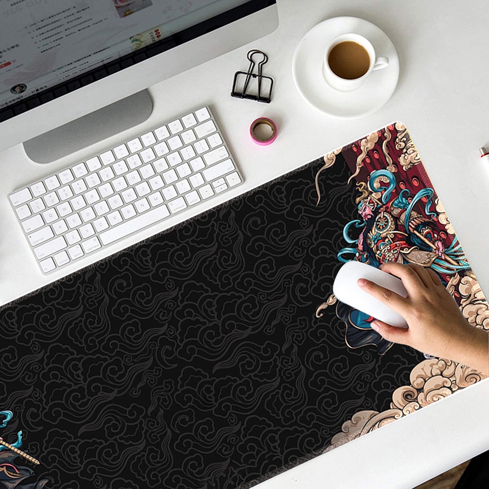 Chinese door god Mousepad Extended Mousepad Large Gaming Mouse pad ...