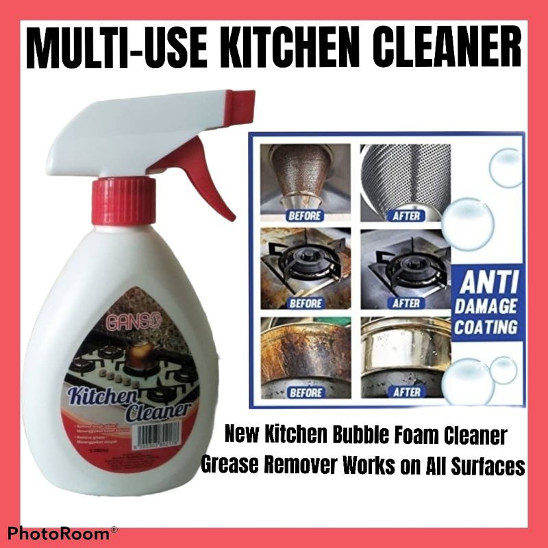 GANSO Kitchen Cleaner Foam Spray Mould Remover Multi-Function Heavy ...