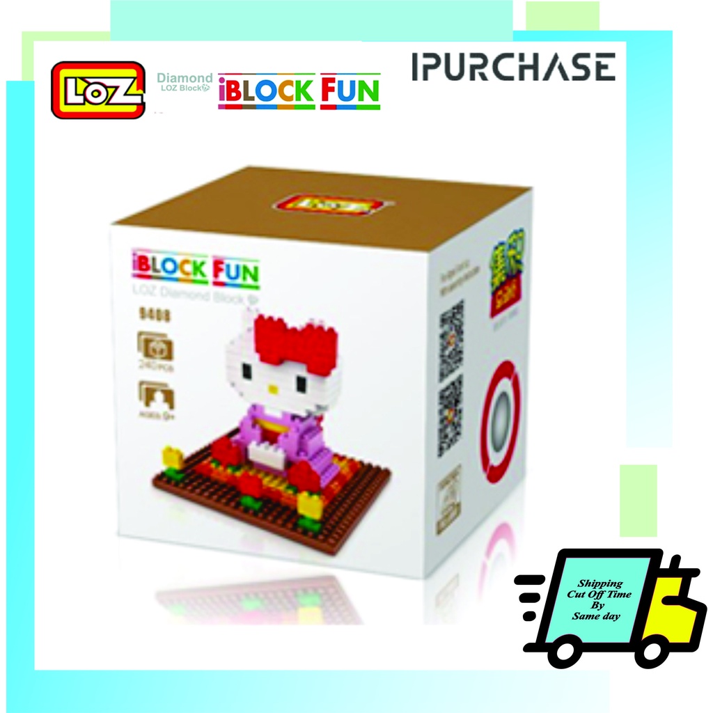 (CLEAR STOCK) LOZ IBlock Fun 9408 - Hello Kitty Cartoon 240pcs | Shopee ...