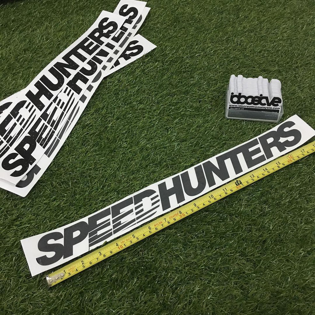 SPEED HUNTERS car sticker - Size: 18 inch x 2 inch | Shopee Malaysia