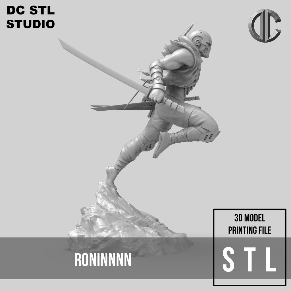 A236 - Character design, The Red Ronin Gut with mask, STL 3D model ...