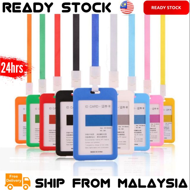 Staff Card Employee Work Badge ID Card Holder Vertical Holders With ...