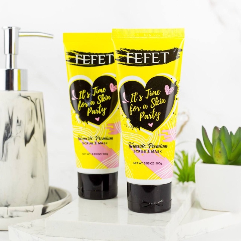 FEFET scrub & mask tumeric premium (100ml) | Shopee Malaysia