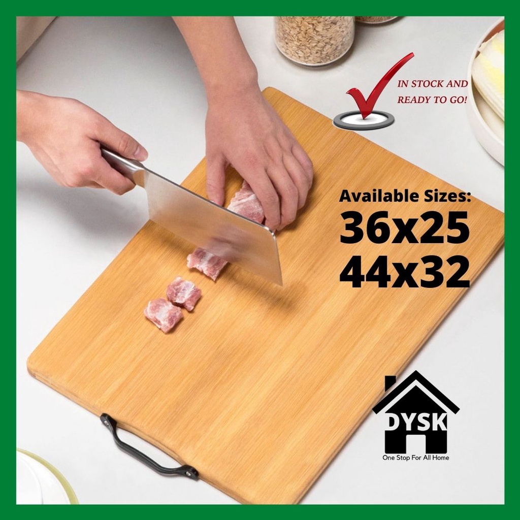 Wooden Cutting Board / Chopping Board (Bamboo Wood) / Papan Pemotong ...