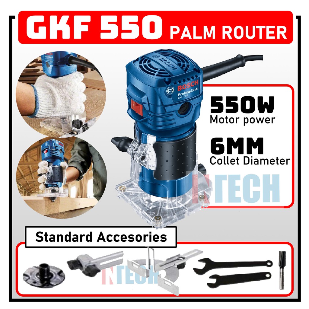 BOSCH GKF550 CORDED / ELECTRIC PALM ROUTER | Shopee Malaysia