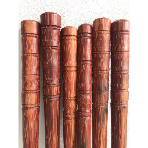 Tongkat kayu ibor / ibo larik (ukir) - kayu teras - sangat keras ...