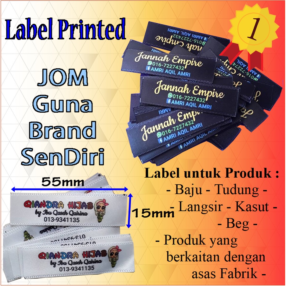 Brand Label Sendiri–Produk Berasaskan Material Kain (Kasut/Tudung ...