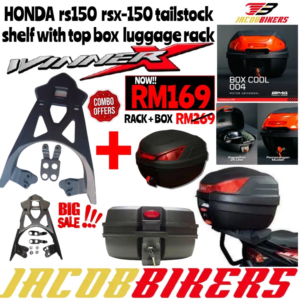 COMBO SET HONDA RS150 RSX150 RS-X WINNER X tailstock shelf with luggage ...