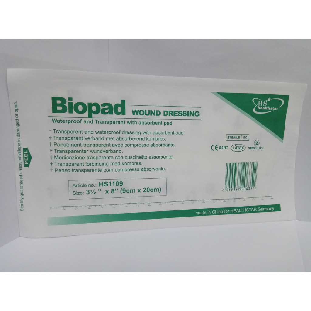 BIOPAD WOUND DRESSING 9CMX20CM 5's | Shopee Malaysia